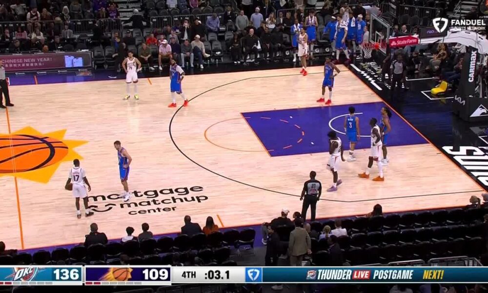 Oklahoma City Thunder Vs Phoenix Suns Match Player Stats (136-109) and ...